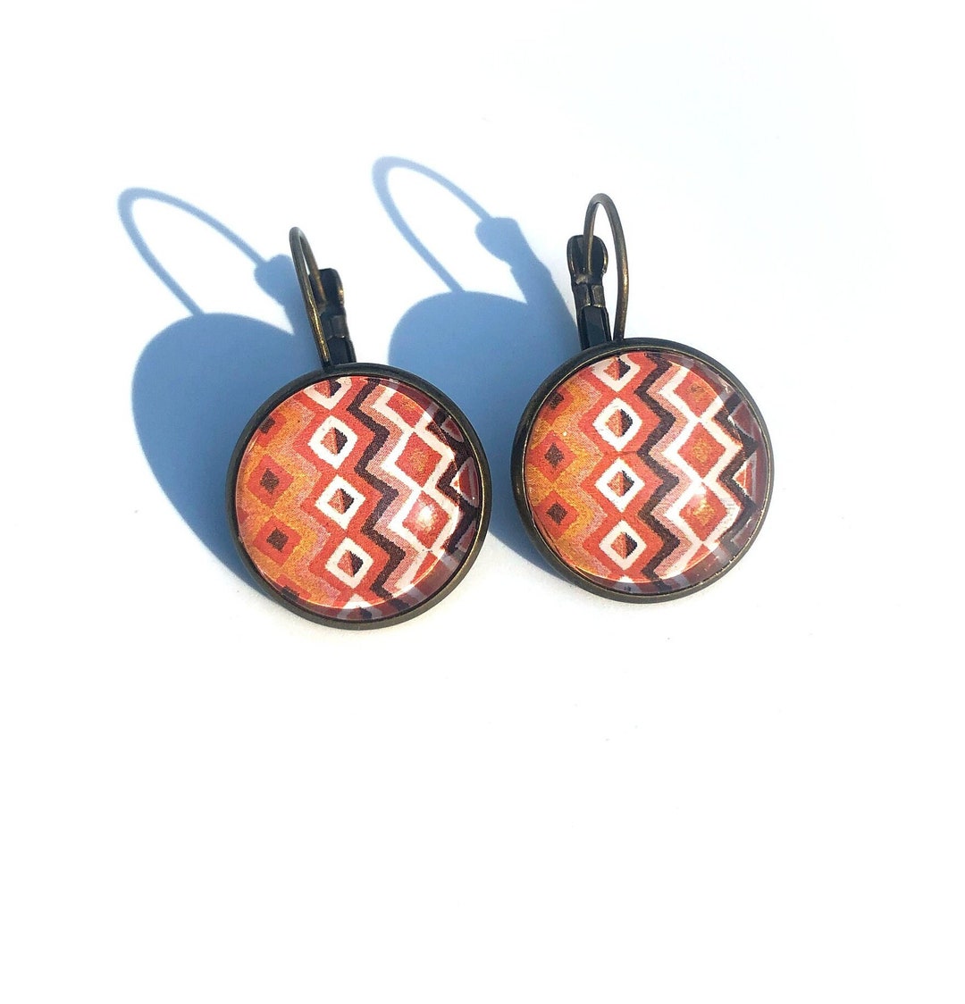 1986 USA Stamp Navajo Art Postage Stamp Jewelry Postage Stamp Earrings ...
