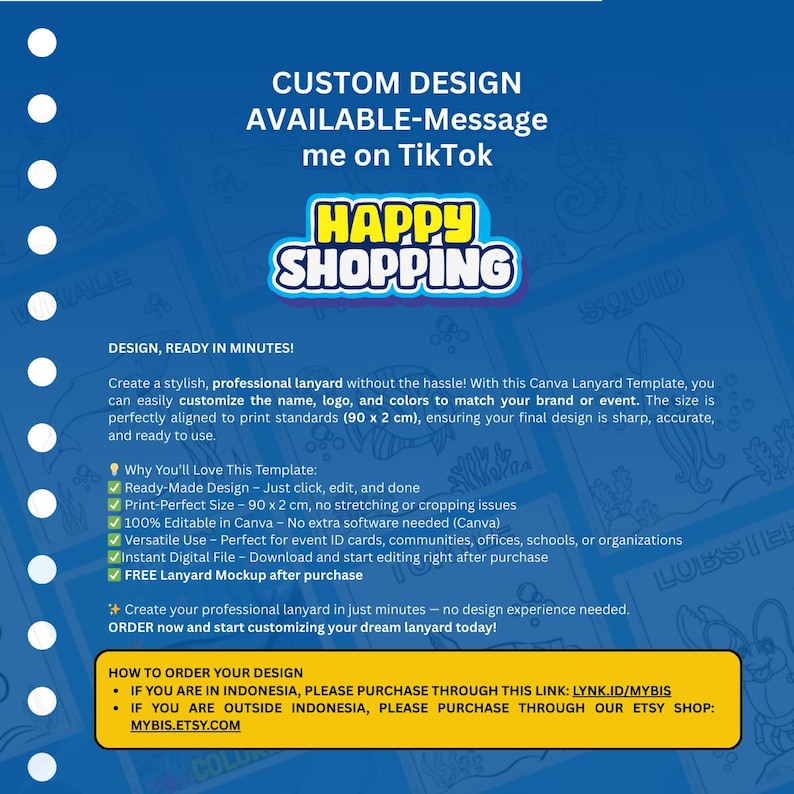 Editable Lanyard Template Canva Green | Custom ID Card, School, Office ...