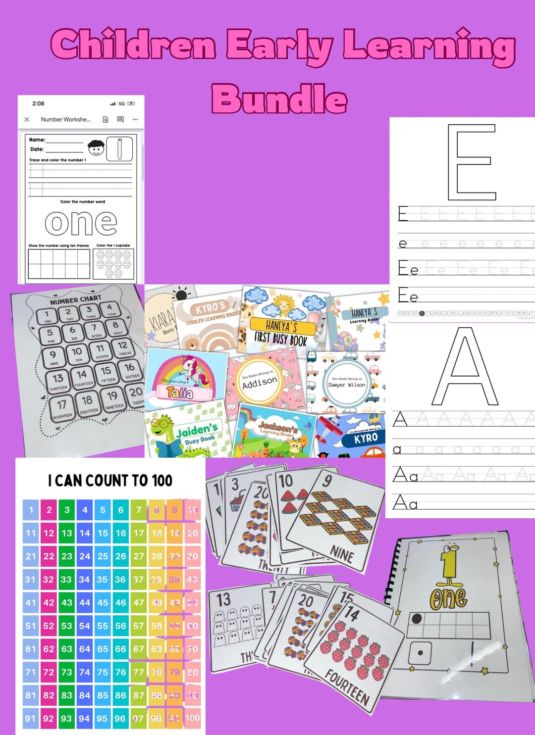 Children Early Learning School Bundle - Etsy