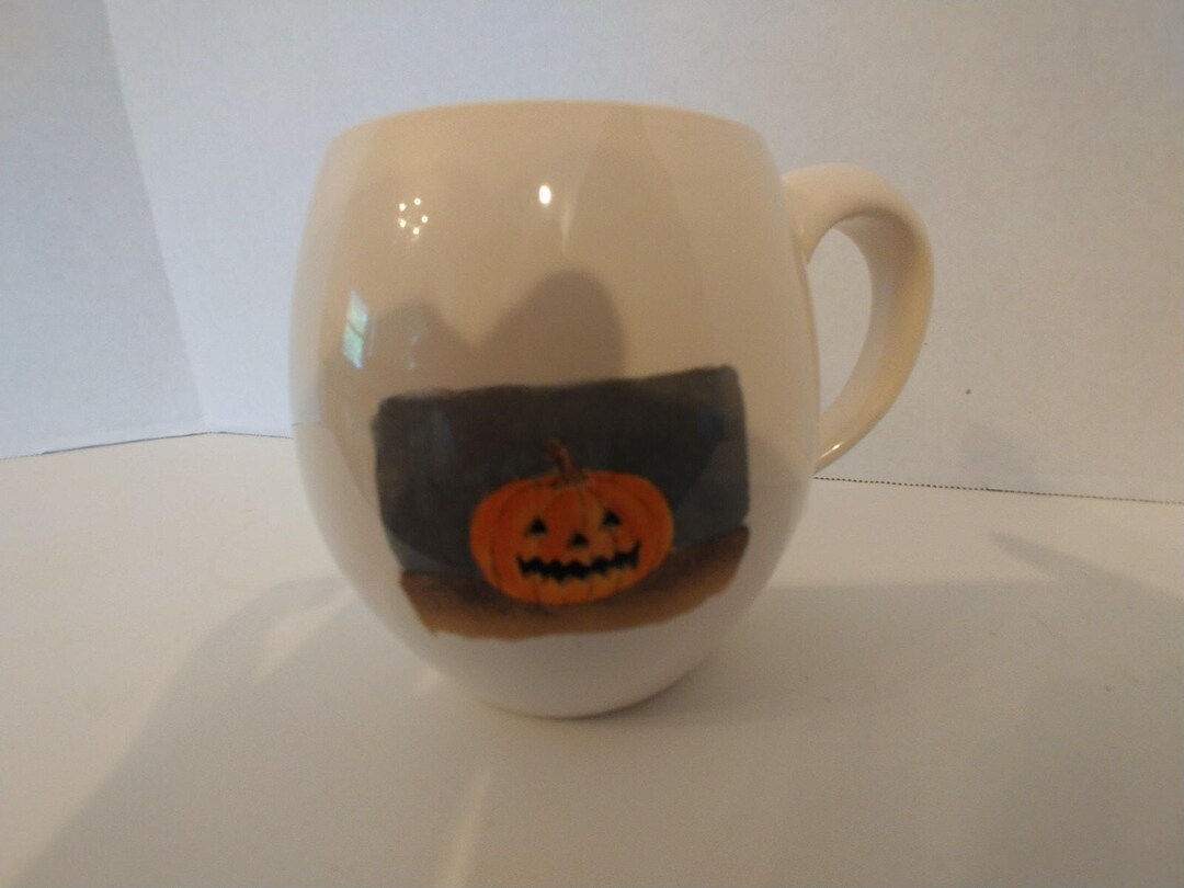 Rare Rae Dunn by Magenta. Halloween Mug With Pumpkin. Mint. - Etsy