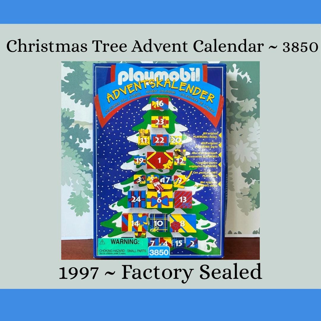 Vintage Playmobil Advent Calendar 3850: Christmas Tree - 1997 NIB - Etsy