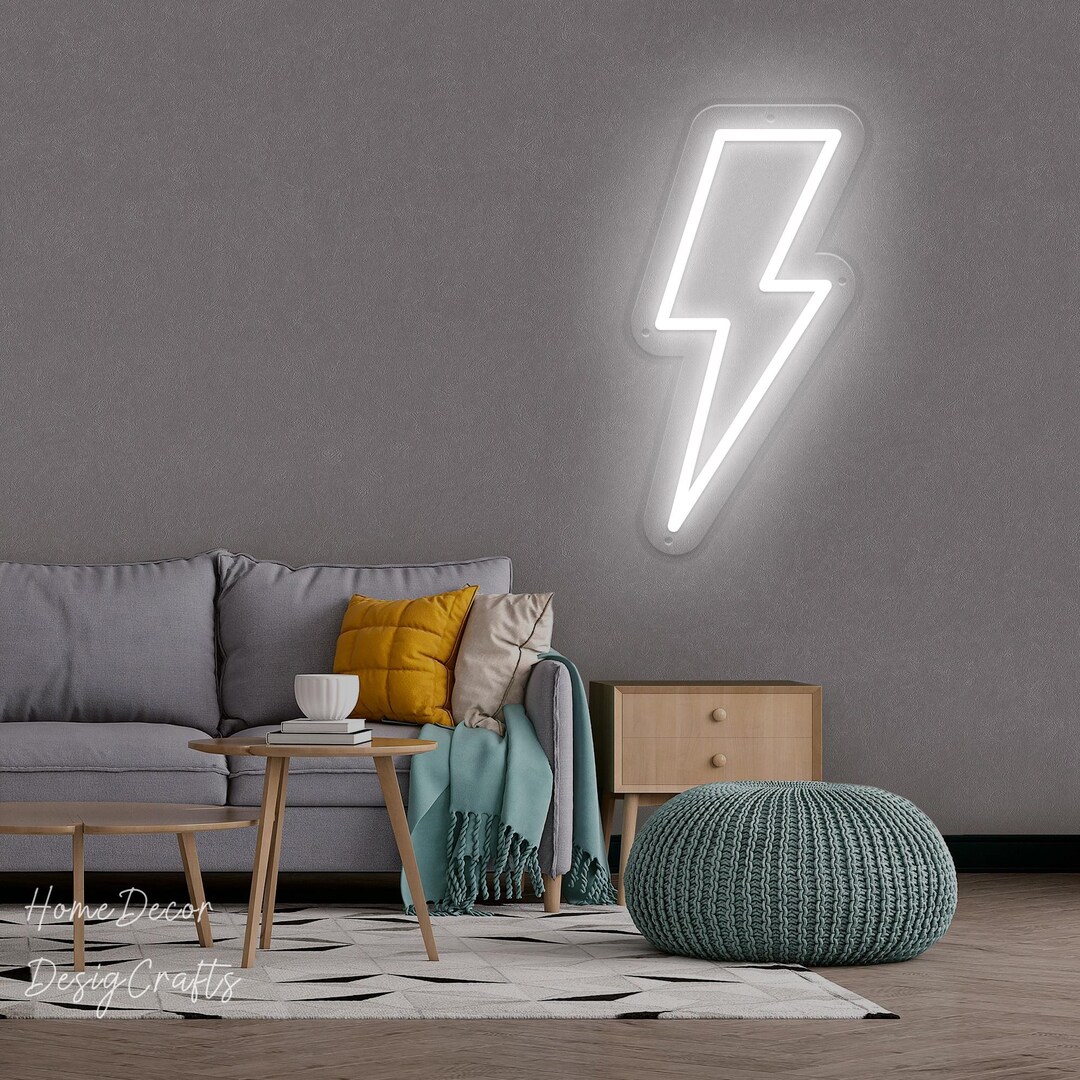 Lightning Bolt LED Neon Sign Thunder Neon Light Lightning Neon Sign ...