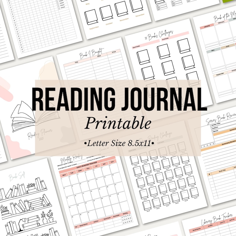 Book Reading Planner Bundle Printable,reading Planner 2025,printable ...