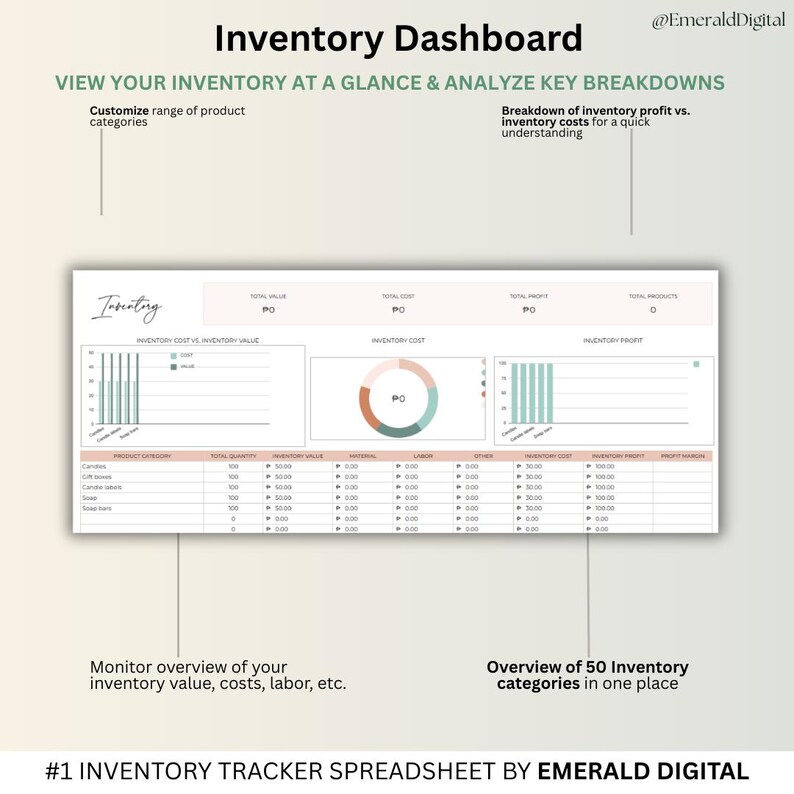 Inventory Tracker Excel Spreadsheet | Stock Management & Inventory ...