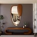 Wavy Asymmetrical Walnut Wall Mirror; Mid Century Modern Decor - Etsy