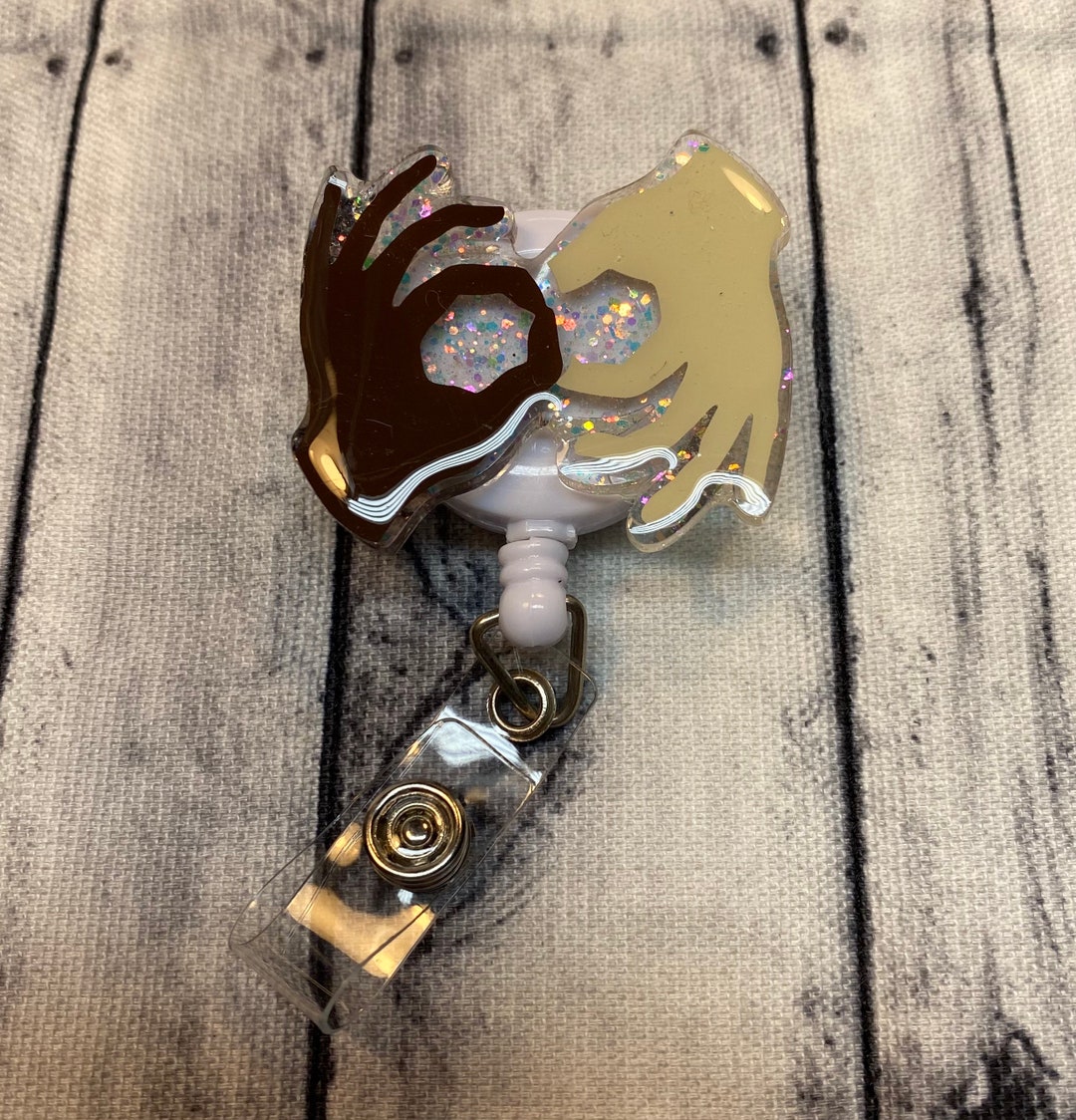 Sign Language Interpreter Retractable Badge Reel Personalized Badge ...