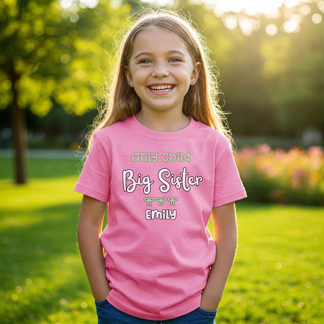 Custom Big Sister Shirt With Name: Personalized Sibling Announcement ...
