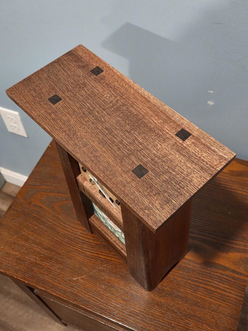 Hand Crafted Art Deco Mantle Clock - Sapele Mahogany - Etsy UK