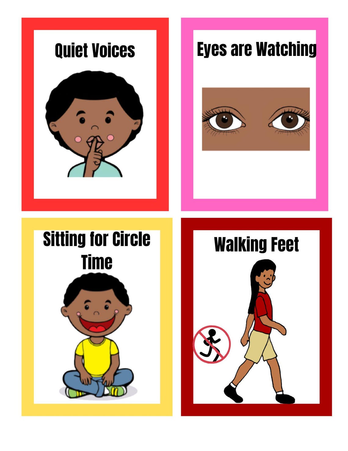Classroom Rules Posters : (10 Individual Visuals, 1 Rule Poster ) ASD ...