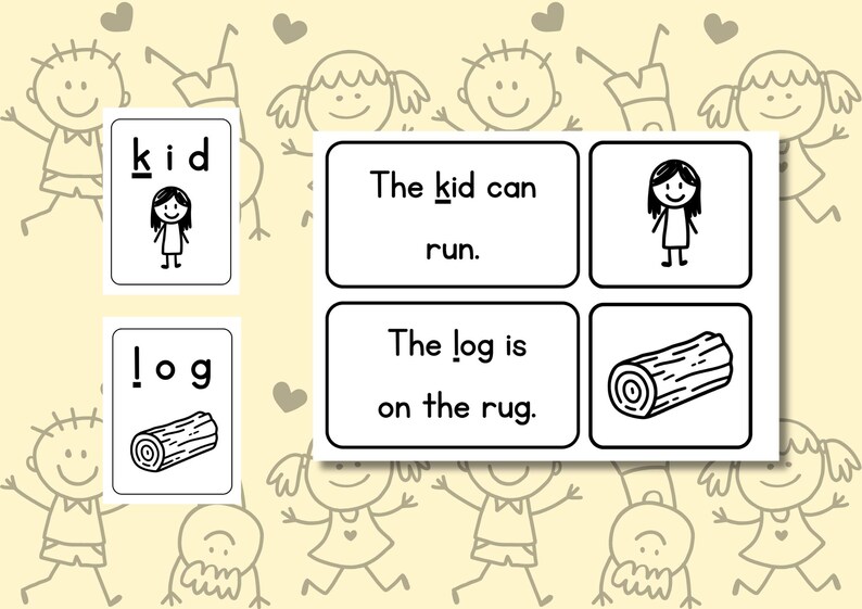 CVC Word Flashcards, Phonics Printable, Kindergarten Reading (PDF ...