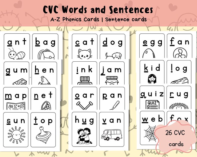 Phonics Worksheets CVC Short Vowels - Roll & Read Sentences ...