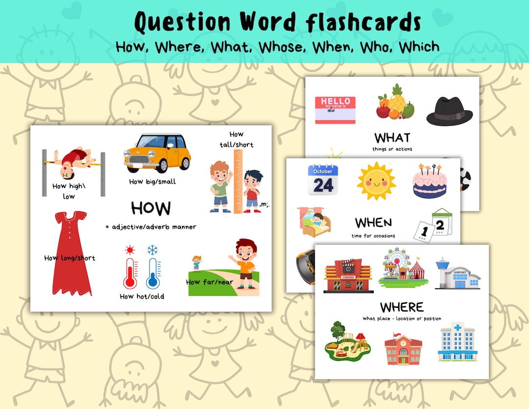 English Question Words Flashcards | ESL Grammar Posters (digital ...