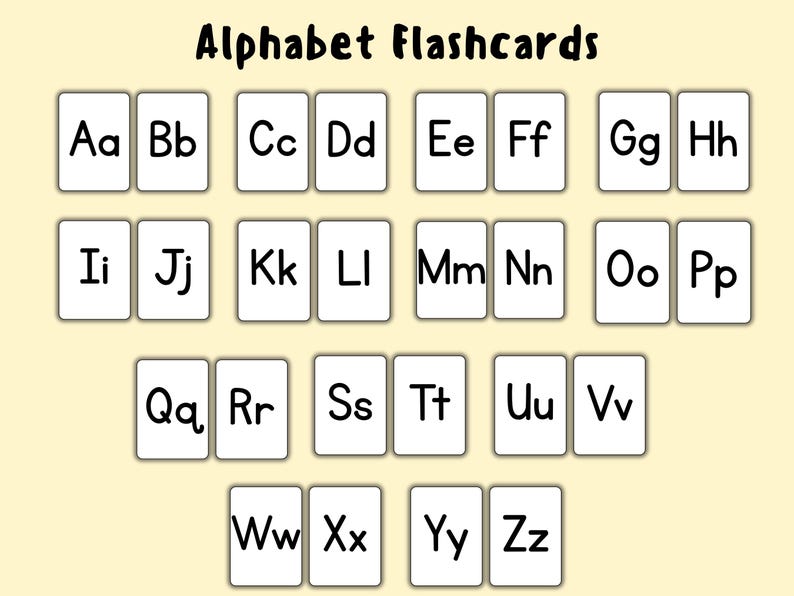 ABC Flashcards Printable | Uppercase and Lowercase Alphabet Cards ...