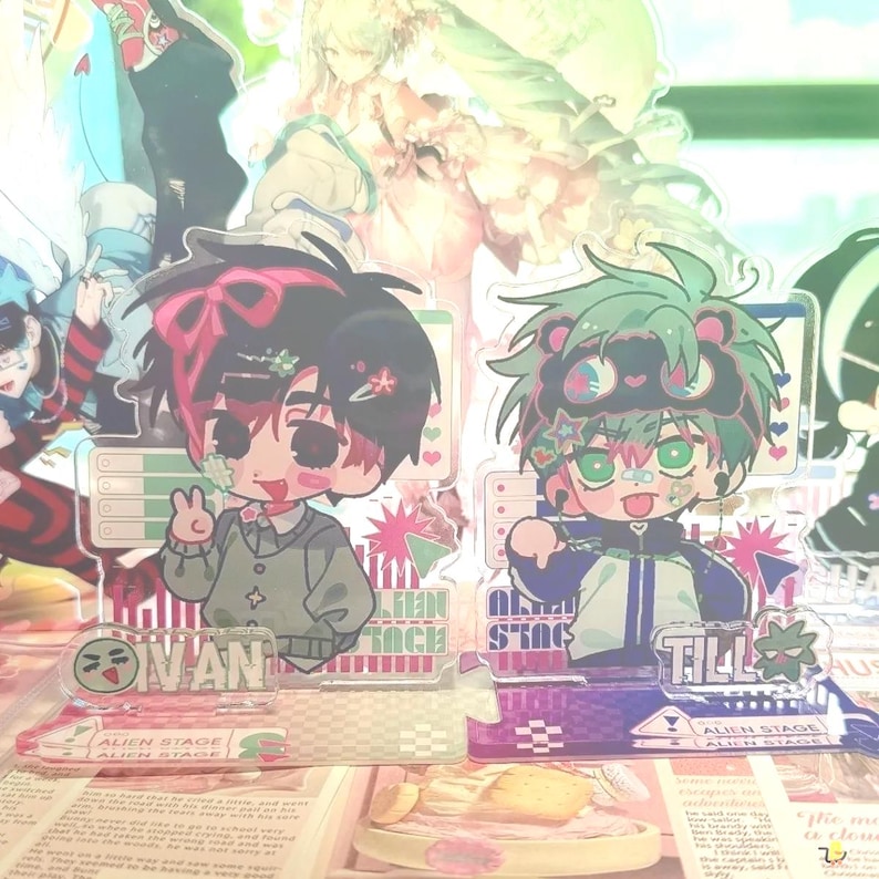 Alien Stage Anime Acrylic Stand Figure Kawaii Cartoon Model Plate - Etsy
