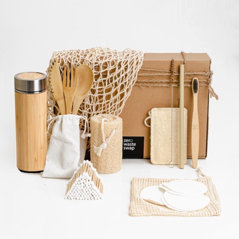 Zero Waste Starter Kit | Sustainable Gifts | Bamboo Stainless Steel ...
