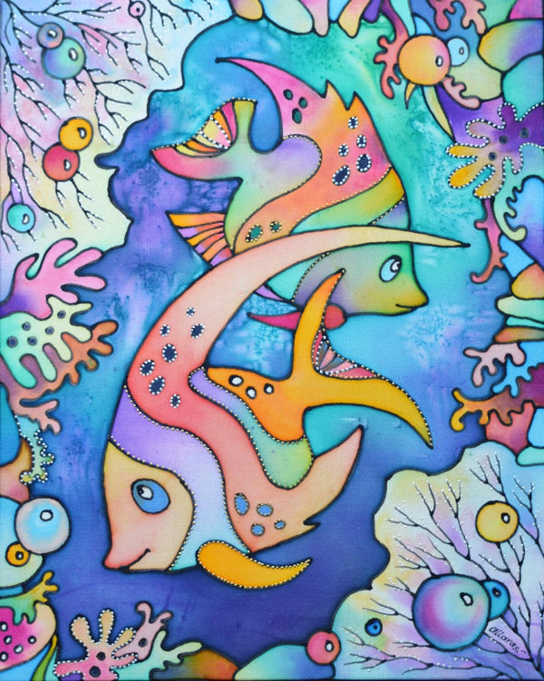 Fish Art Print. Kids Room Decor. Fish Artwork. Under the Sea ...