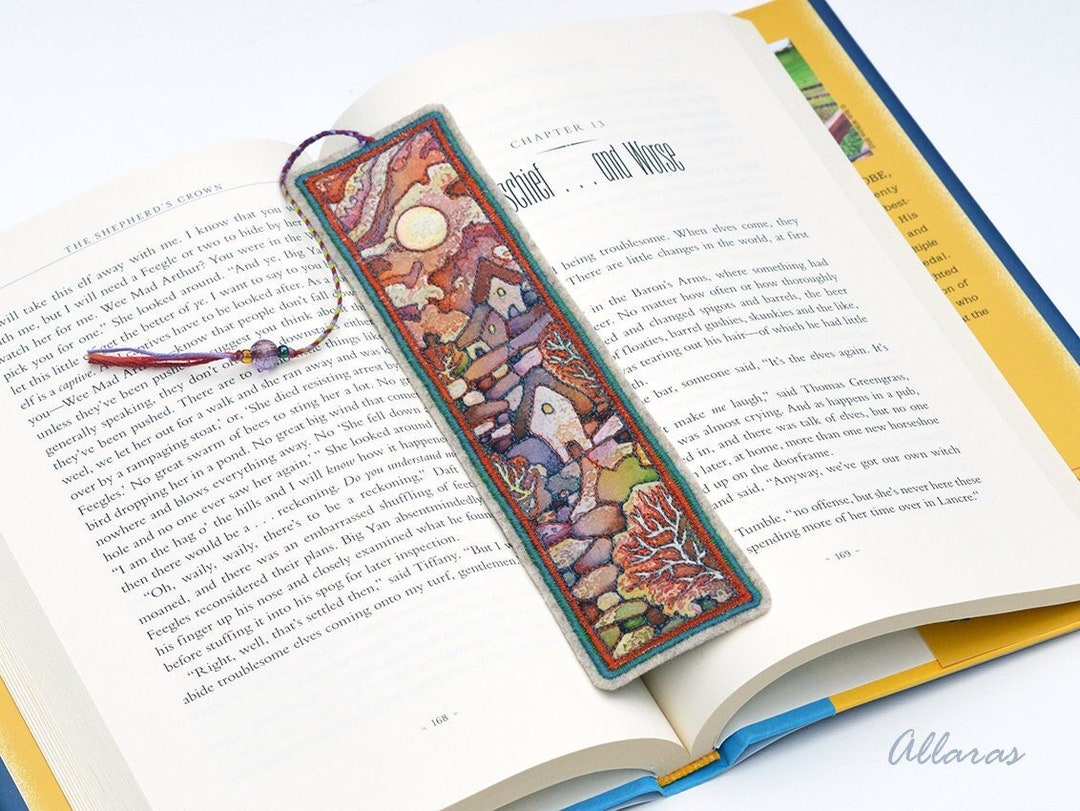 Textile Art Bookmark. Hand Painted Silk Bookmark. Silk Art - Etsy