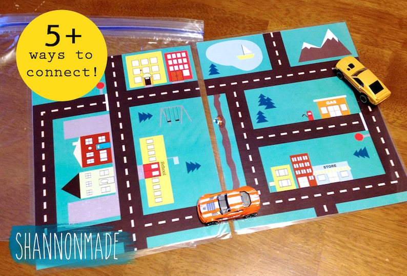 Mountain Town Road Maps Folder Game or Busy Bag for Hot Wheels Cars - Etsy