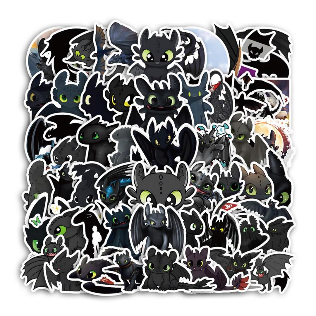 Toothless Night Fury Stickers - How to Train Your Dragon Decals for ...