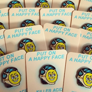 Put on A Happy Face Enamel Pin - Etsy