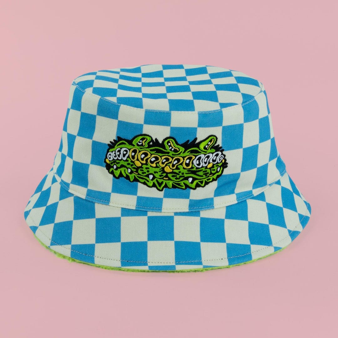 Wavy Cat Reversible Bucket Hat - Etsy