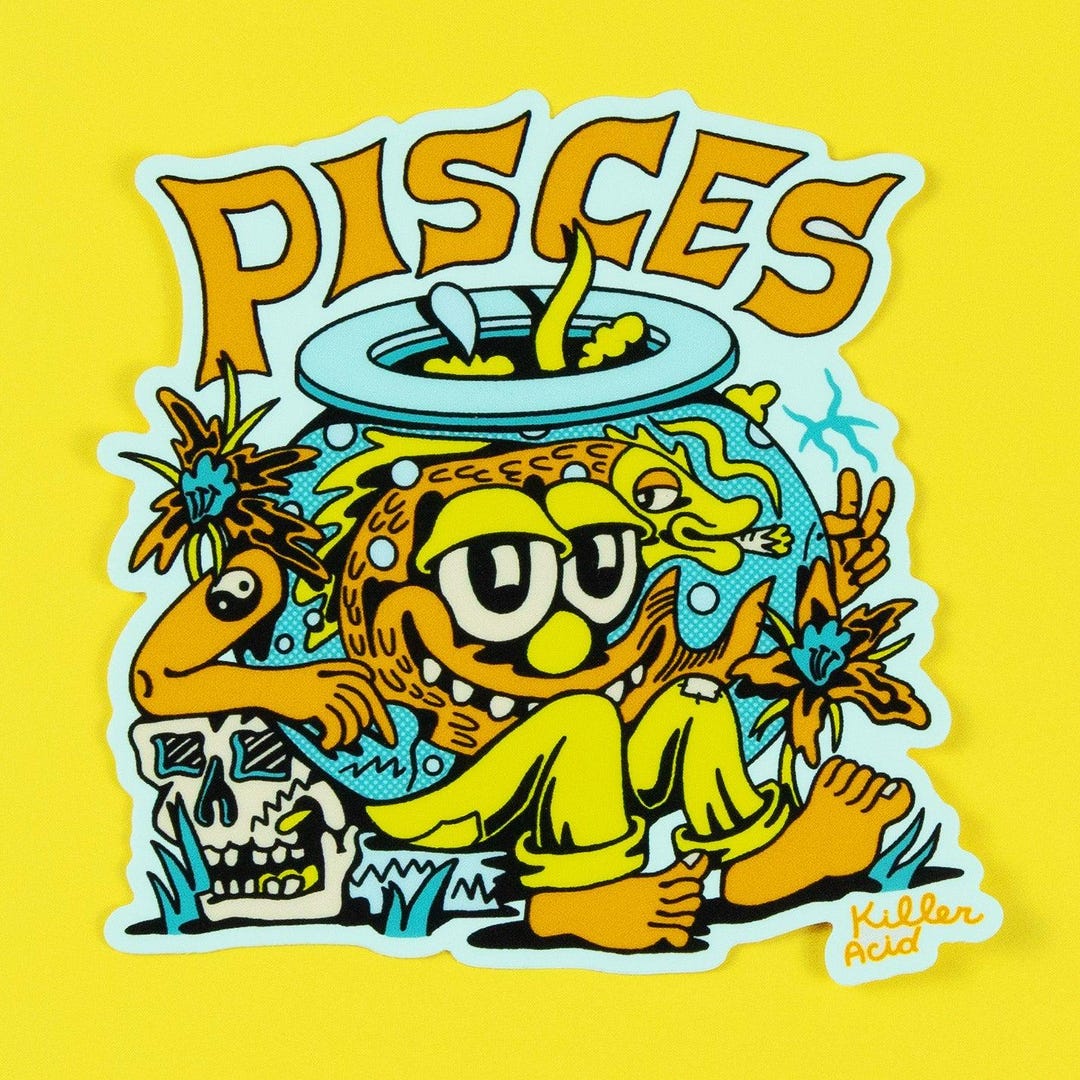 Pisces Sticker - Etsy