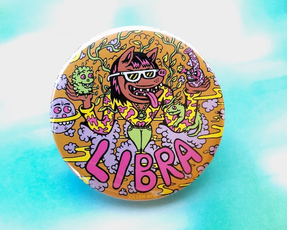 Libra Button - Etsy