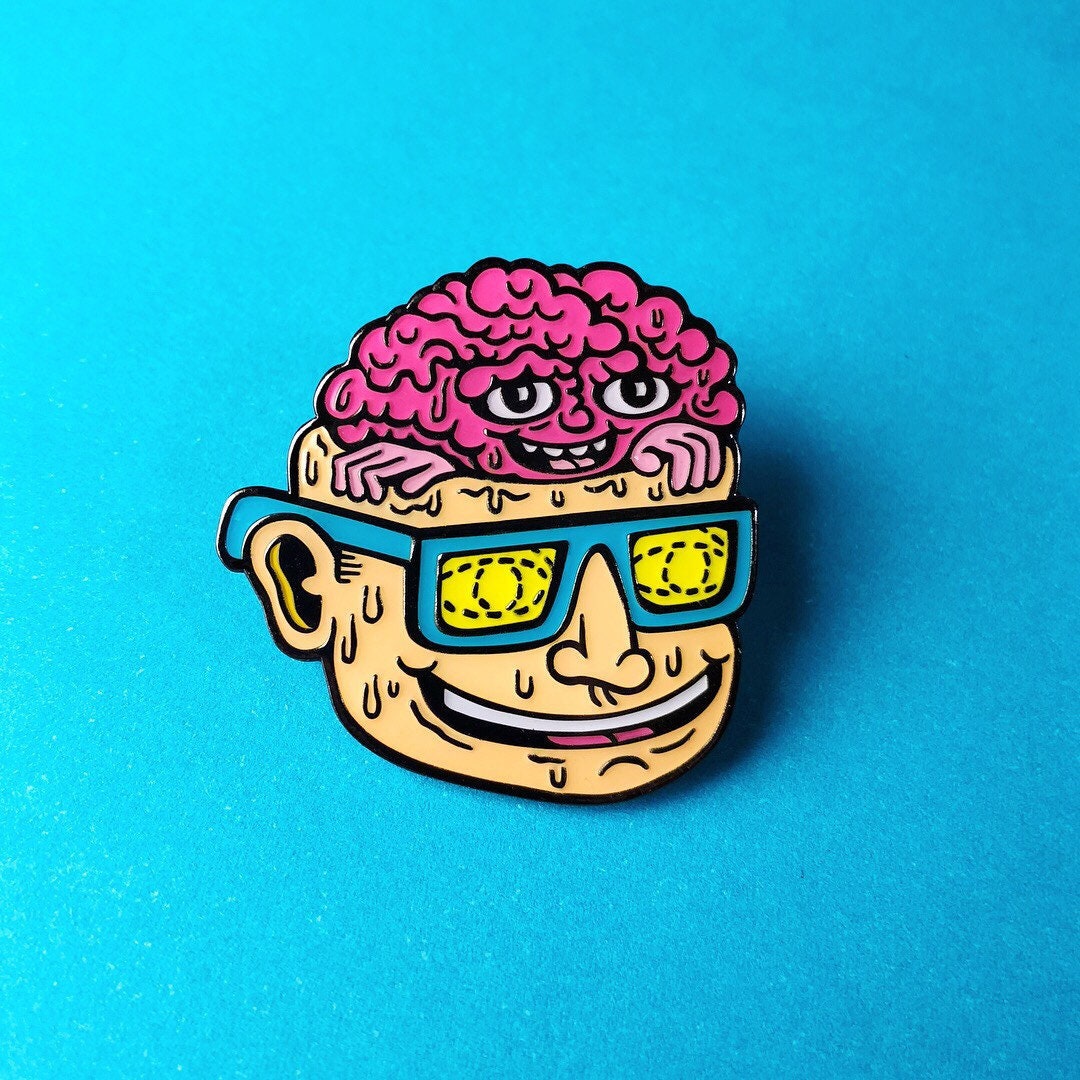 Head Popper Enamel Pin - Etsy