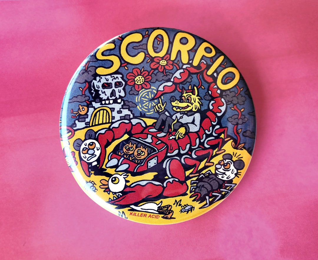 Scorpio Button - Etsy