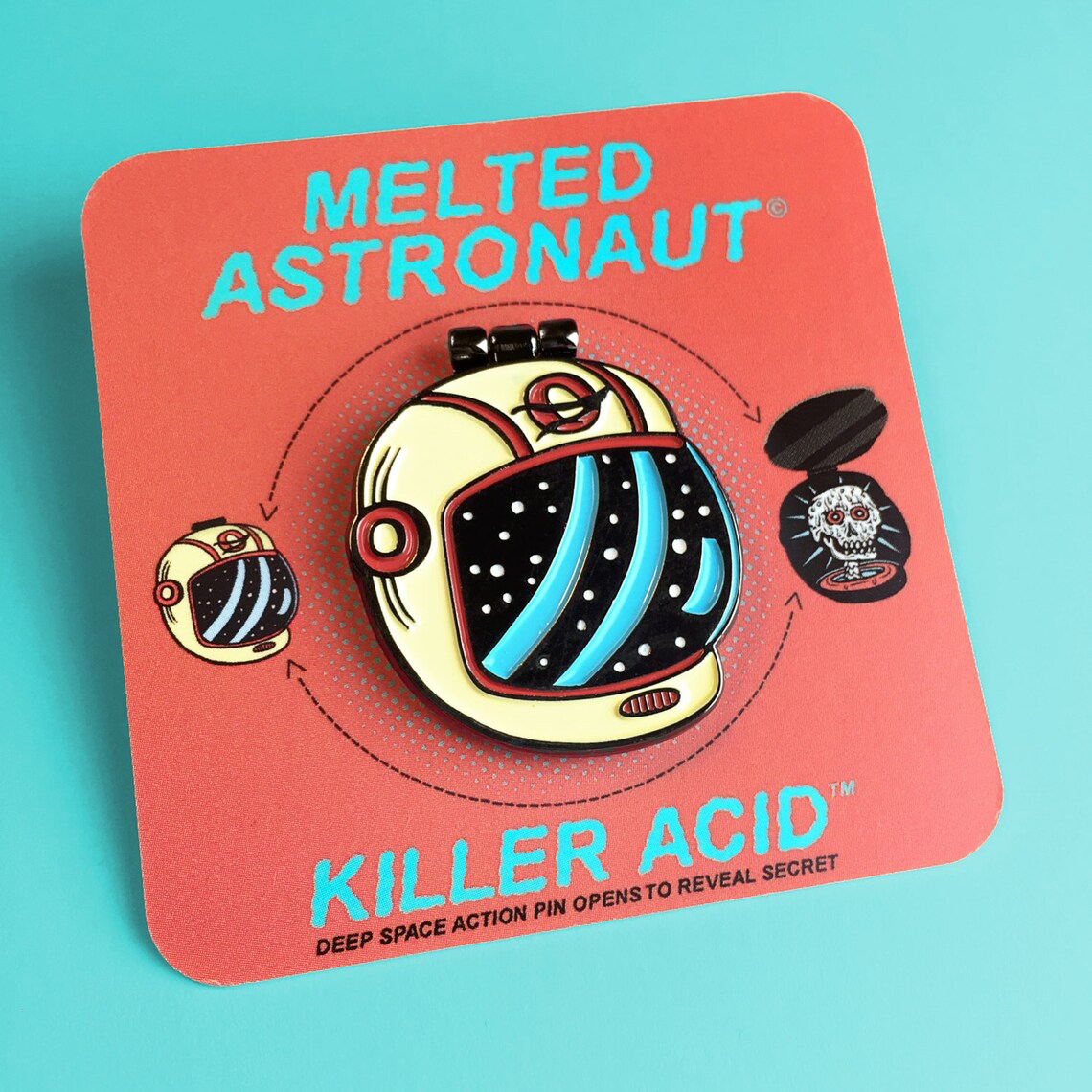 Melted Astronaut Enamel Pin | Etsy