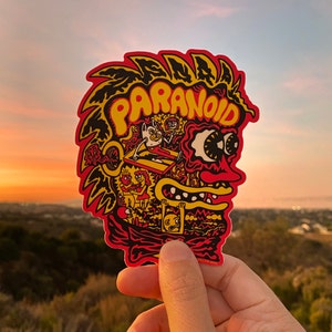 Paranoid Sticker - Etsy