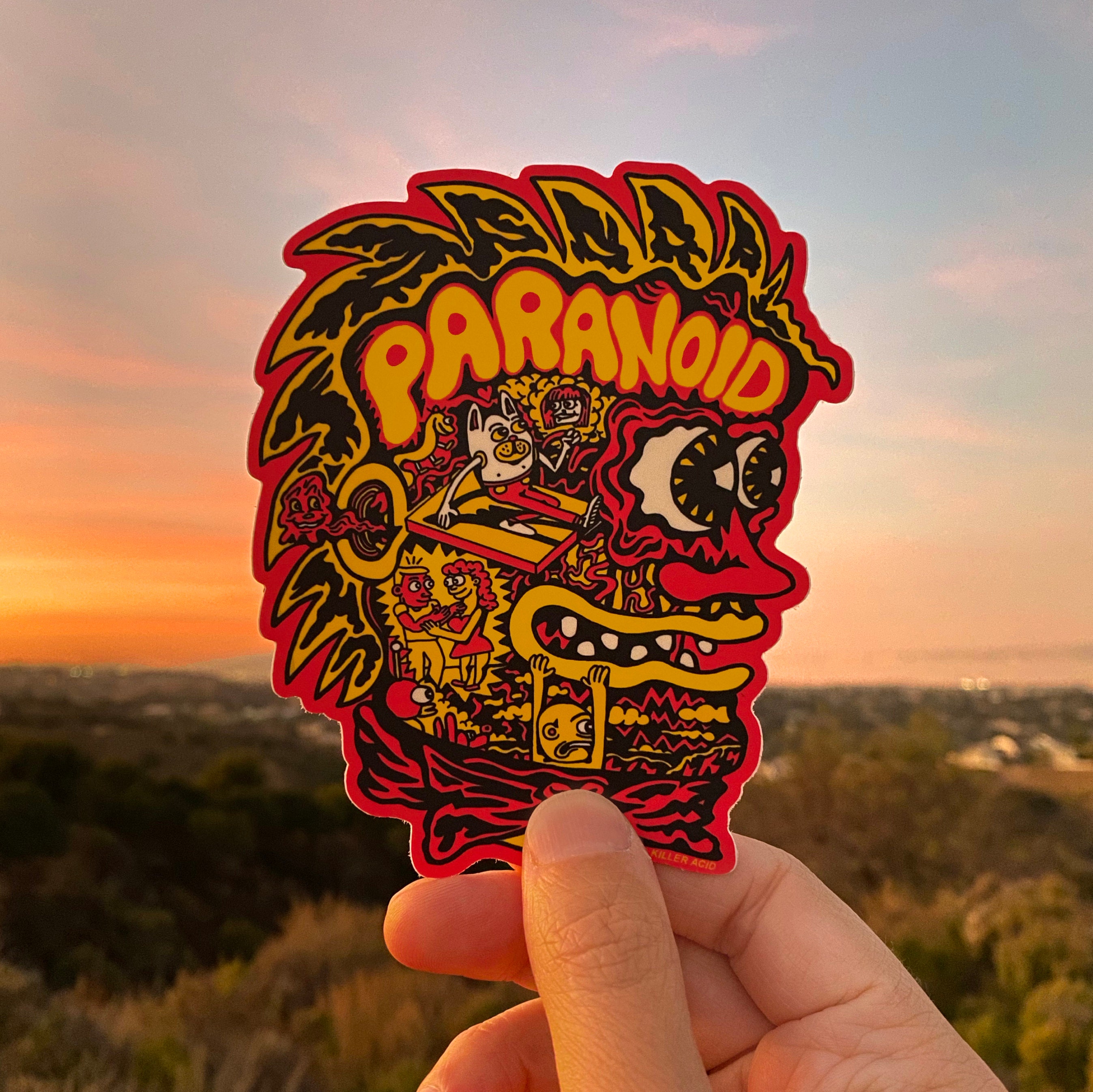 Paranoid Sticker | Etsy