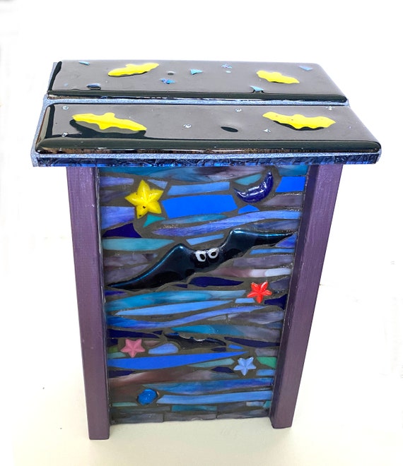 Stained Glass Mosaic Bat House - Etsy