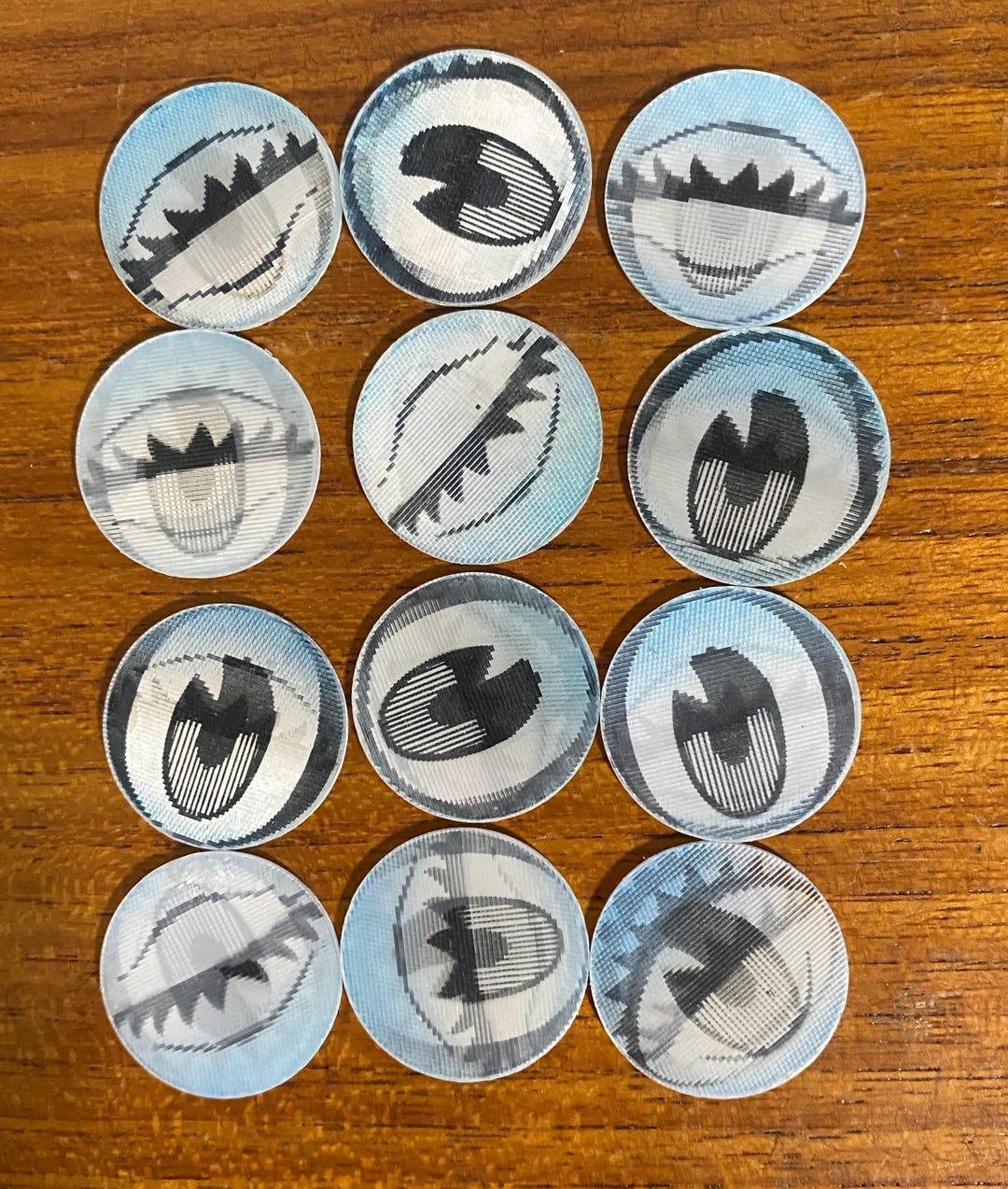 12 Pieces 1960's Vari-vue Motion Animation Lenticular Blue Winking ...