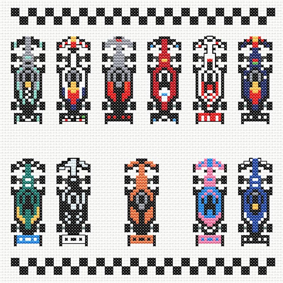 All Mini 11 F1 2026 Cross Stitch Pattern | Formula 1 Car Embroidery ...