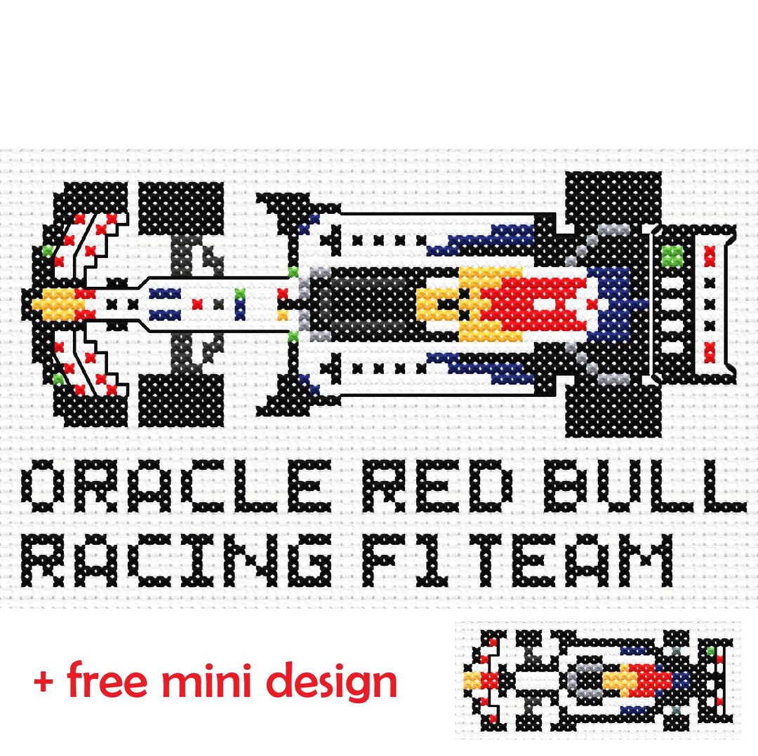 Racing Bull F1 2026 Cross Stitch Pattern | Formula 1 Car Embroidery ...