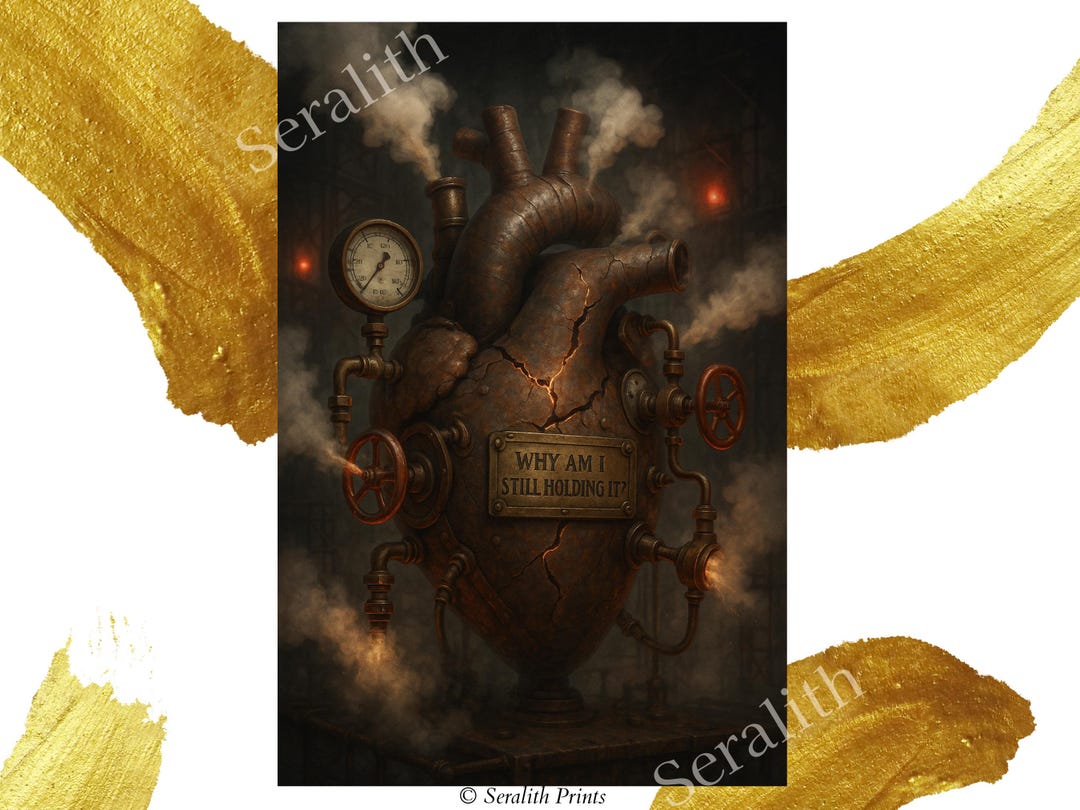Anger Heart Anatomy Art Print: Surreal Emotional Organ Decor (digital ...