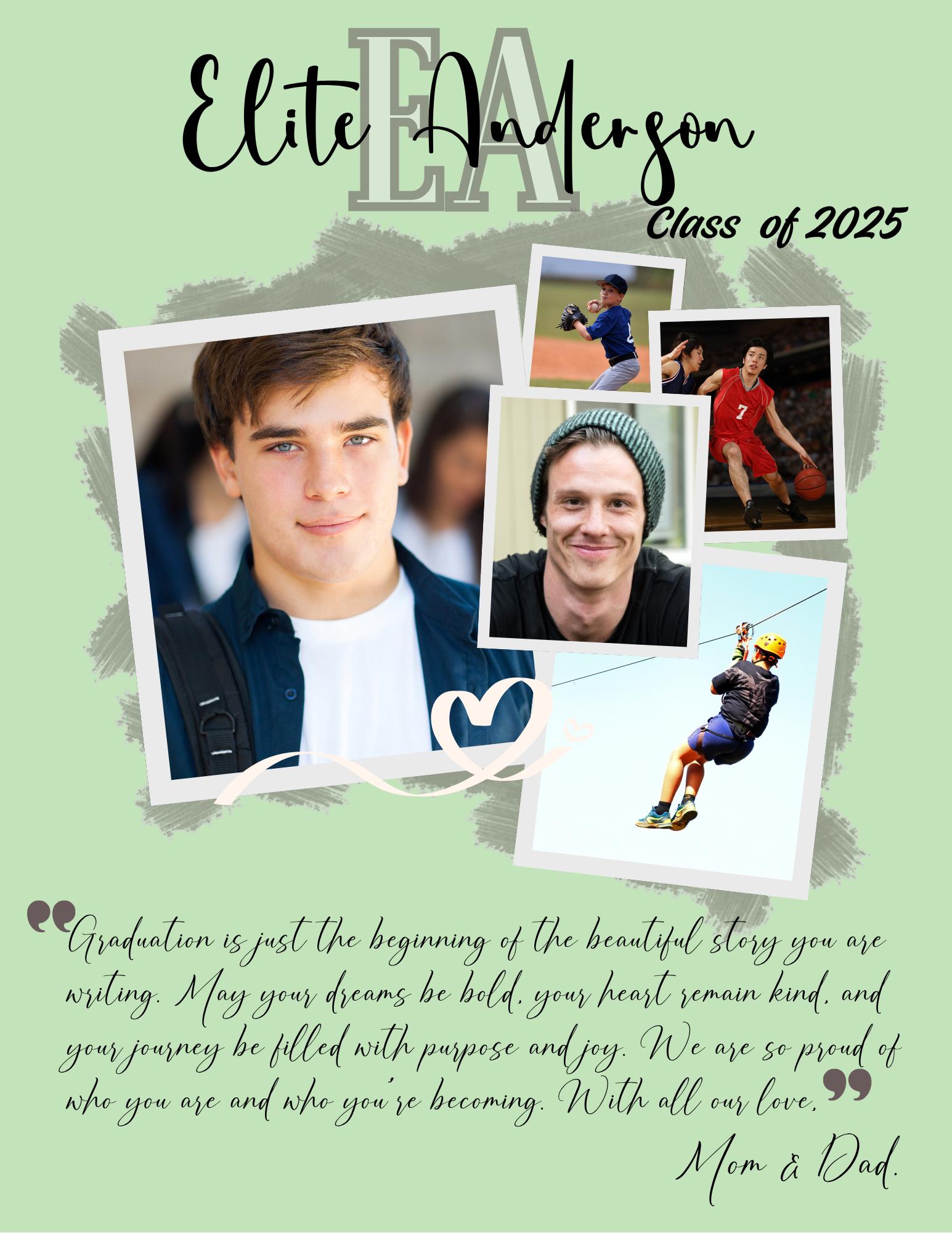 Editable High School Yearbook Ad Pastel | Canva Template Senior ...