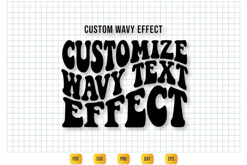 Retro Wavy Font Design: (printable SVG PNG PDF Digital Download) - Etsy
