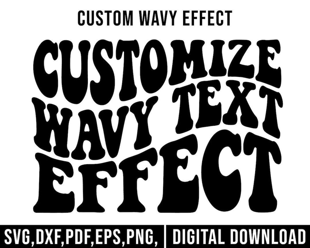 Wavy Retro Font SVG: (printable Design for Merch) - Etsy UK