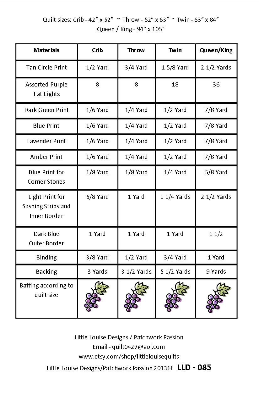 Merlot Quilt Pattern PDF Sizes Crib to King EASY - Etsy