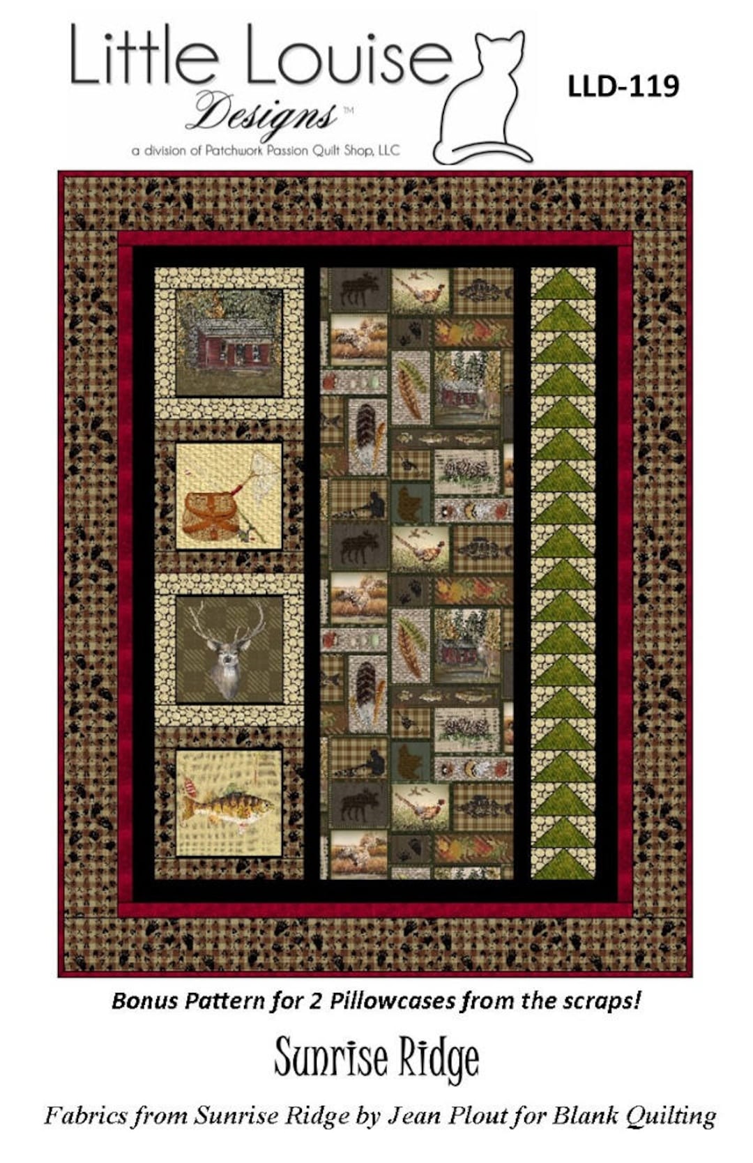 Sunrise Ridge Quilt Pattern - Throw / Twin With Bonus Pillowcase ...
