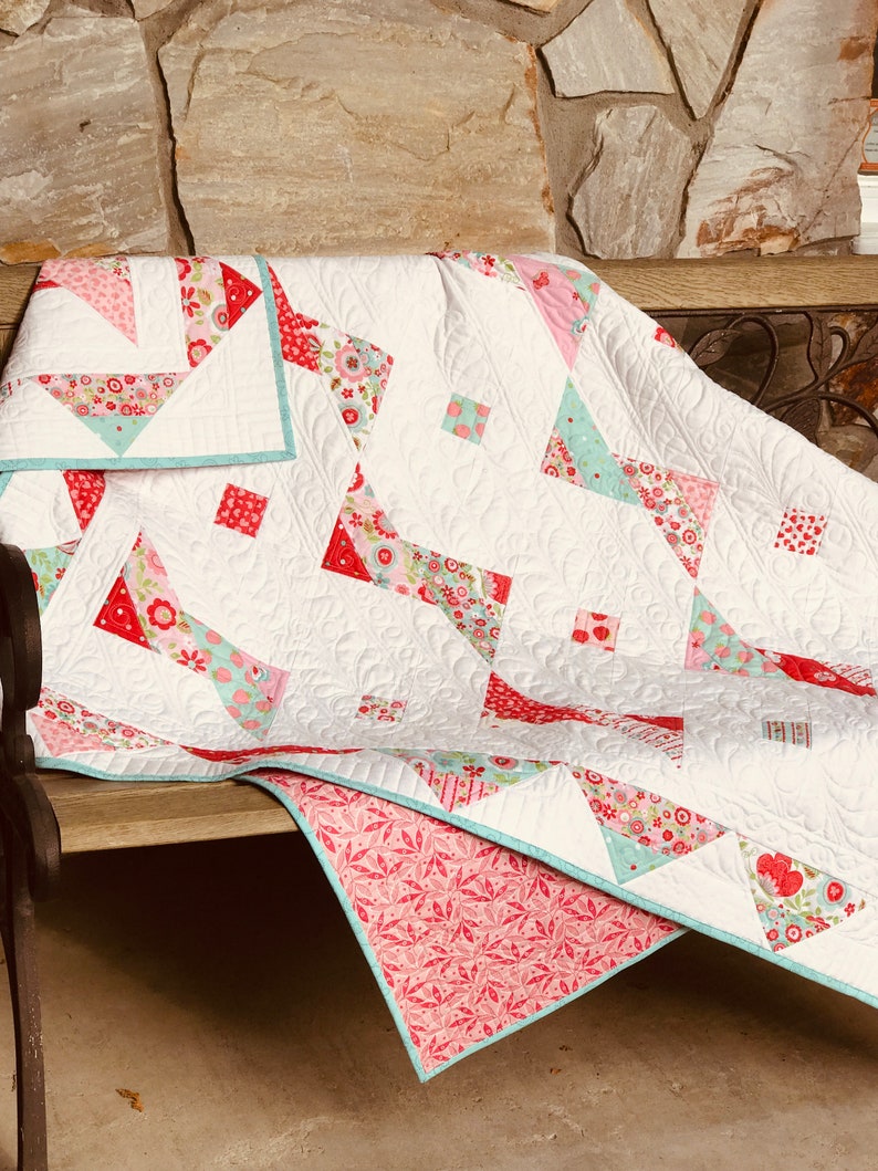 Modern Quilt Pattern A Banner Day Jelly Roll Pattern Sizes - Etsy