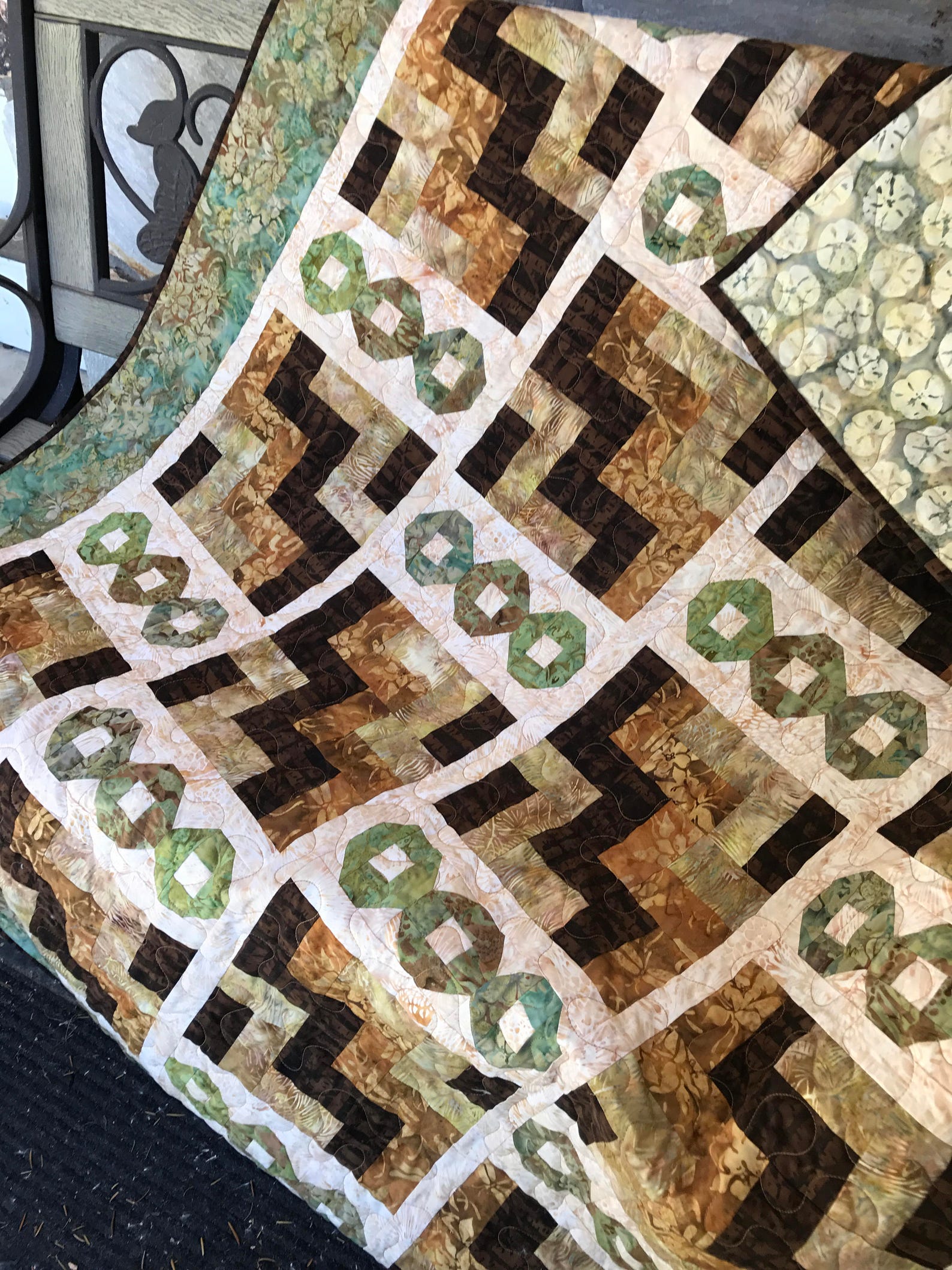 Batik Quilt Pattern: Stepping in Circles Design (PDF INSTANT DOWNLOAD ...