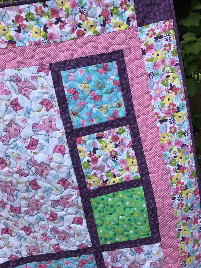 Baby Quilt Pattern Forest Frolic Crib Size Quilt with | Etsy