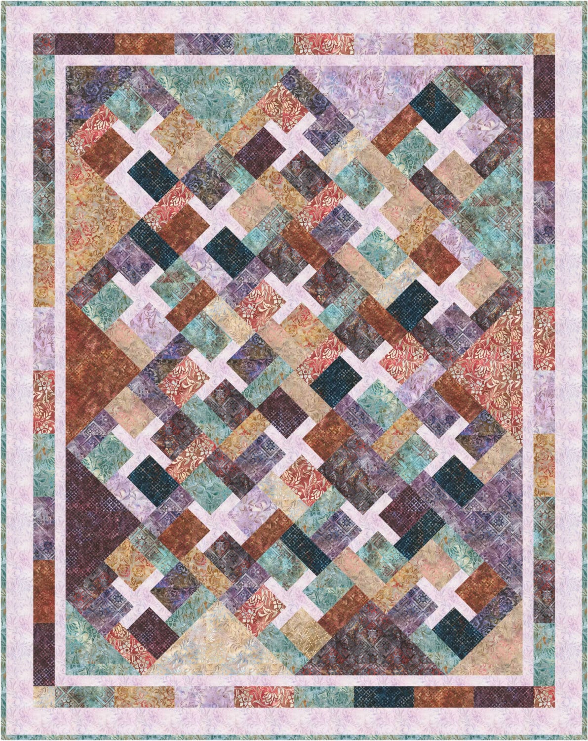 Tequila Sunrise Quilt Pattern - Fat Quarter Friendly - INSTANT DOWNLOAD ...