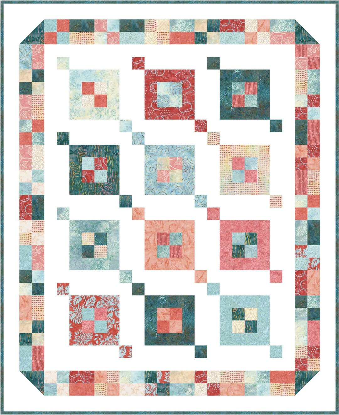 Modern Quilt Pattern PDF INSTANT DOWNLOAD - Fair & Square - Sizes Crib ...