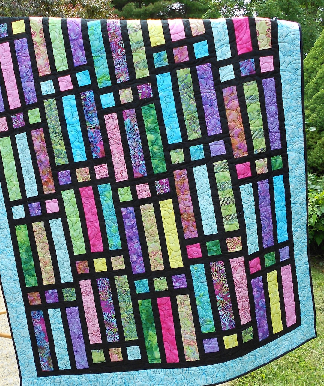 Gateway to Paradise Quilt Pattern: Jelly Roll Throw Size (hard Copy) - Etsy
