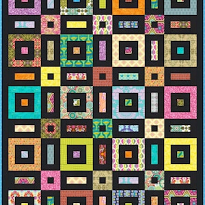 Soho Sanctuary Beginner Quilt Pattern - Easy Jelly Roll Quilt Pattern ...