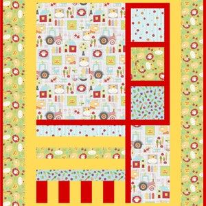 Baby Quilt Pattern - Forest Frolic Crib Size Quilt With Pillow for Boys ...